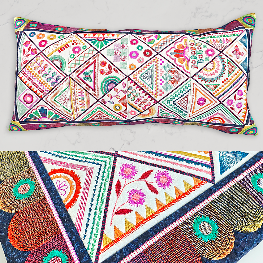 Embroidery Designs - Retro Rumble Bench Pillow 5x7 6x10 8x12