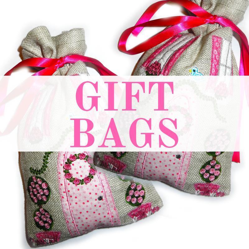 Gift bags Gift bags in the hoop machine embroidery designs Sweet Pea