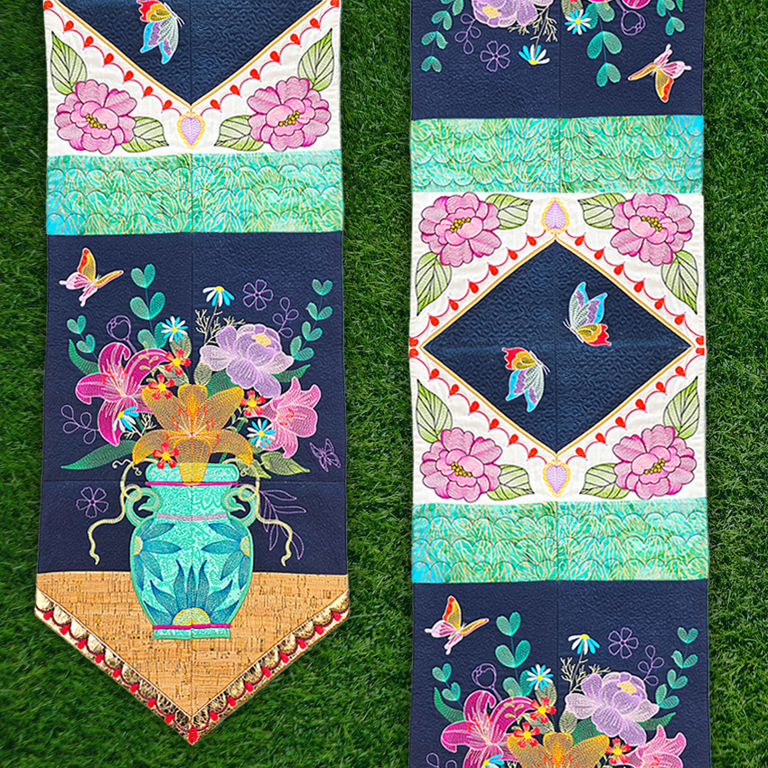 Flourishing Vase Runner 5x7 6x10 8x12