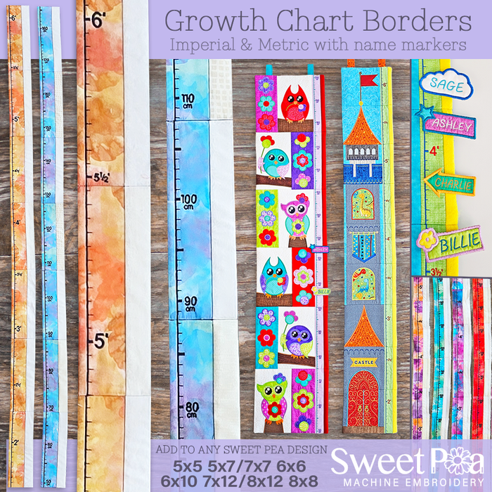 Growth Chart Borders ITH Design