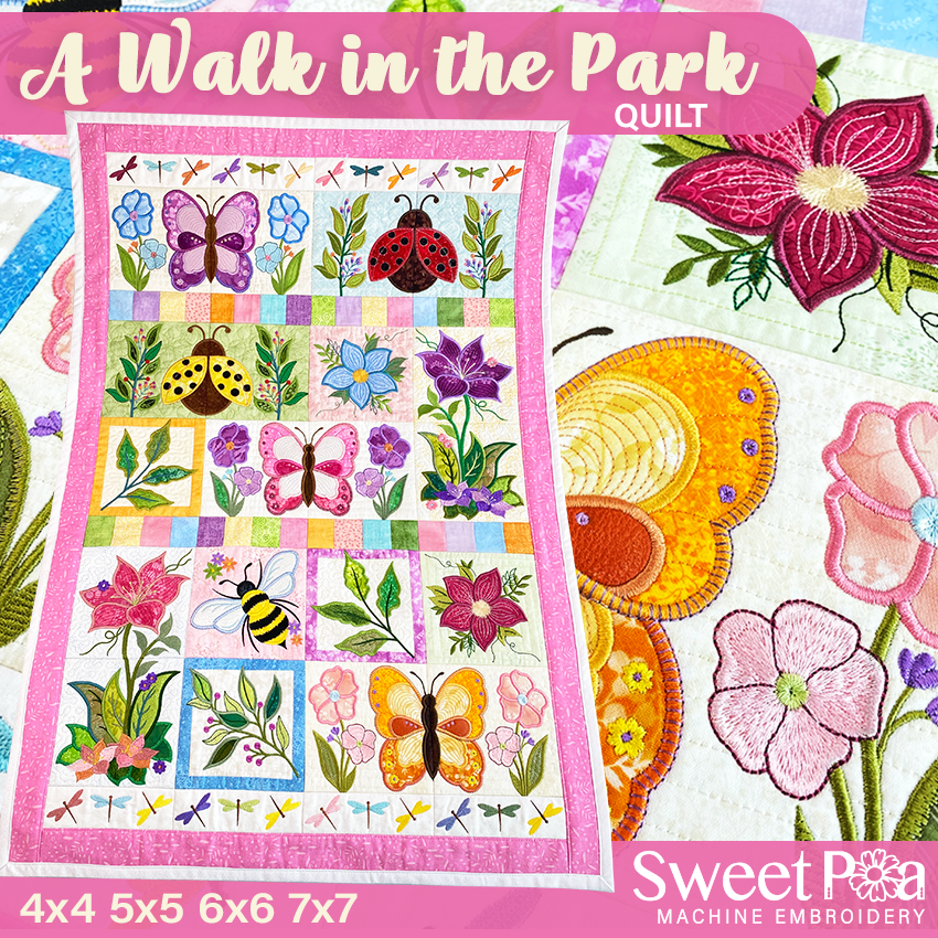 A Walk in the Park Quilt 4x4 5x5 6x6 7x7