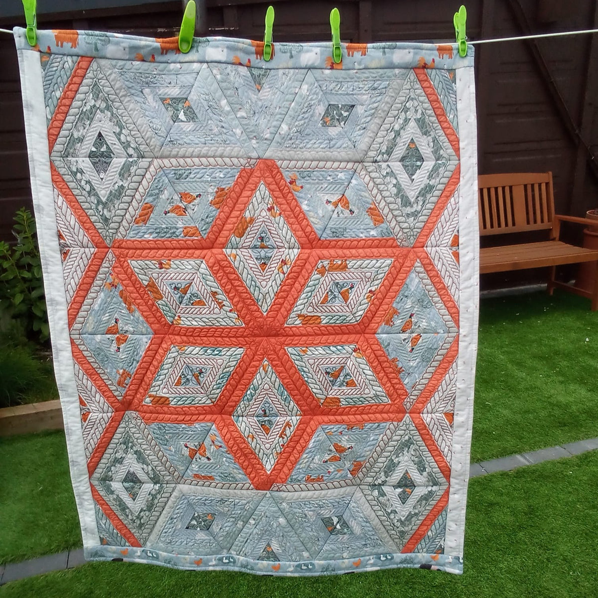 Diamond Log Cabin Quilt
