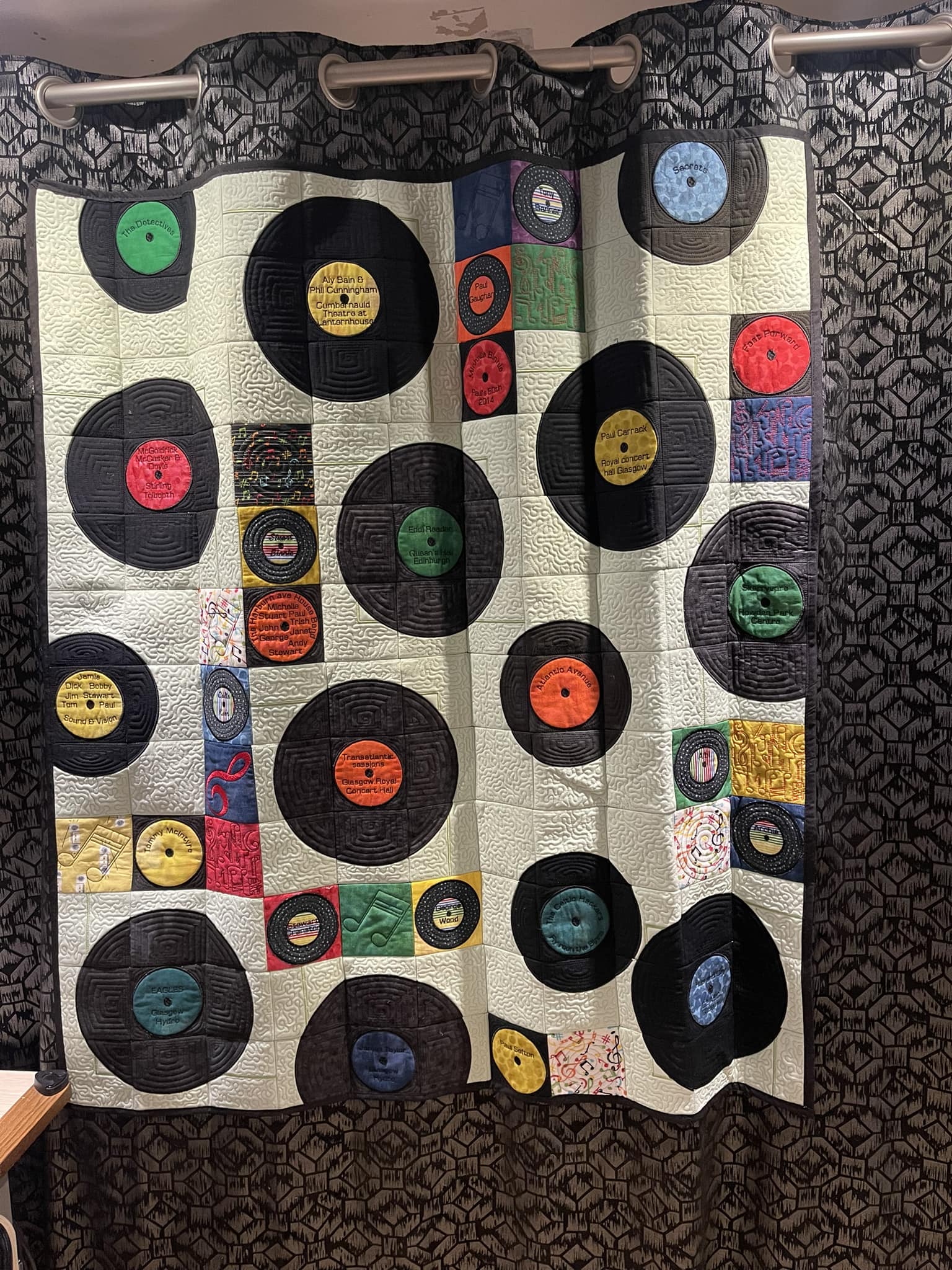 Embroidery Designs Brisbane - Music Quilt