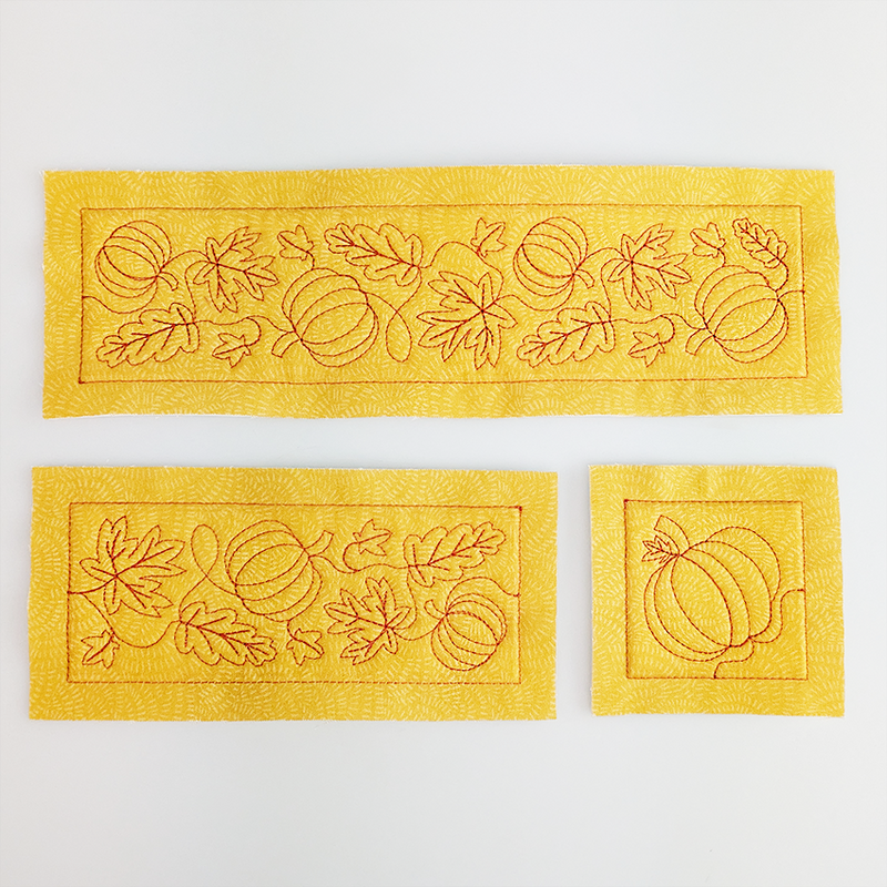Autumn or Fall Quilting Borders for Machine Embroidery