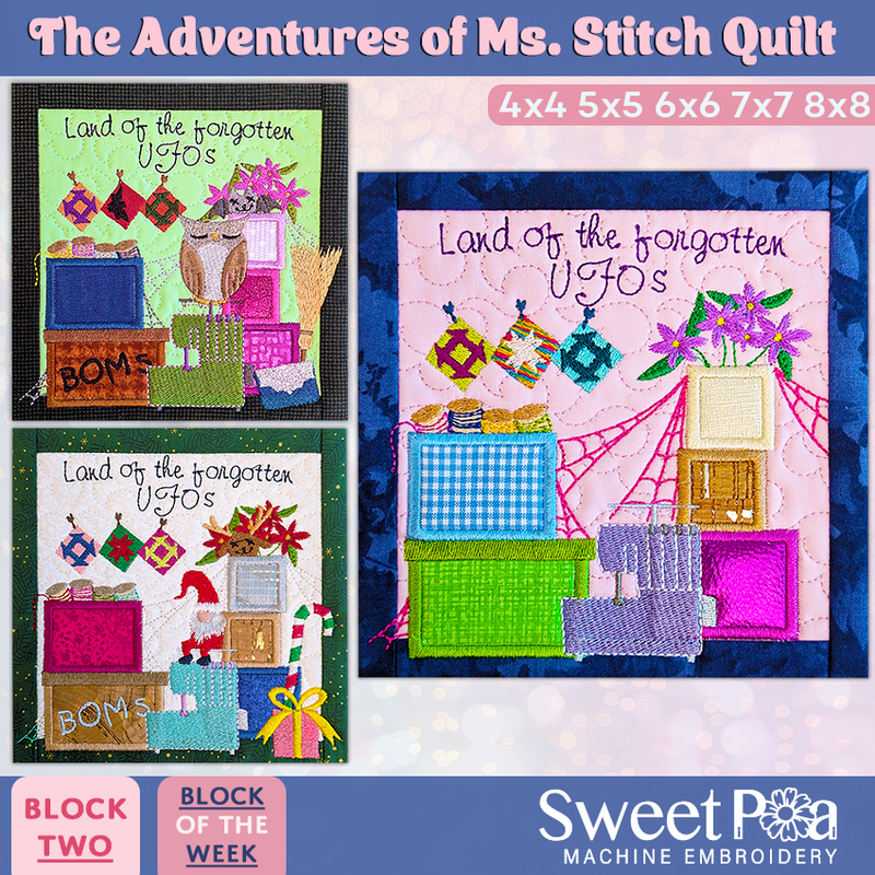 BOW The Adventures of Ms. Stitch - Block 2