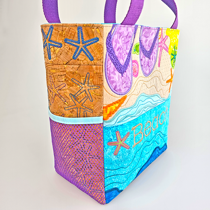 Beach Bag 6x10 7x12 in the hoop machine embroidery design