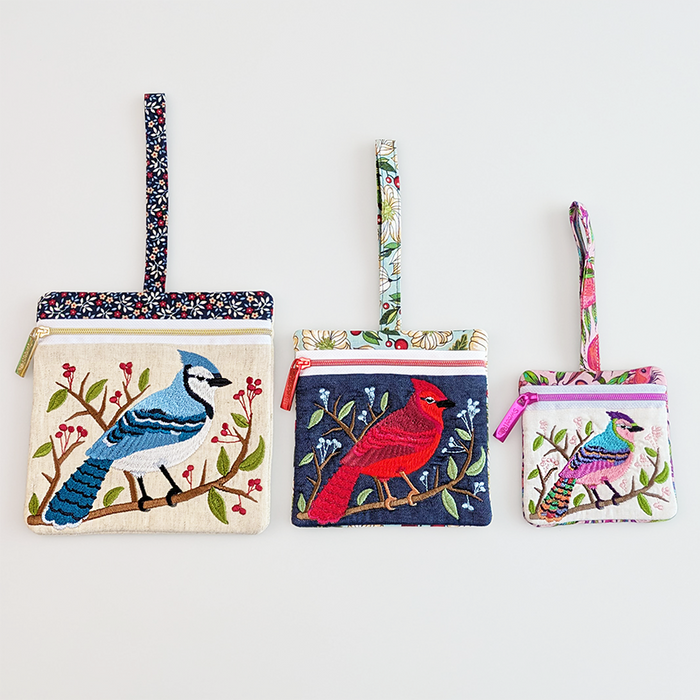 Blue Jay Zipper Purse Made ITH
