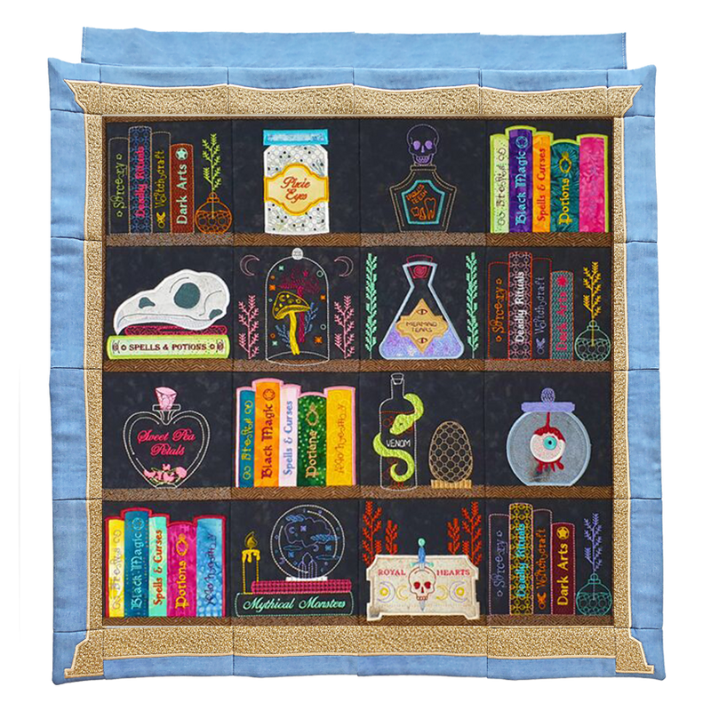 Bookshelf Borders for Machine Embroidery Designs