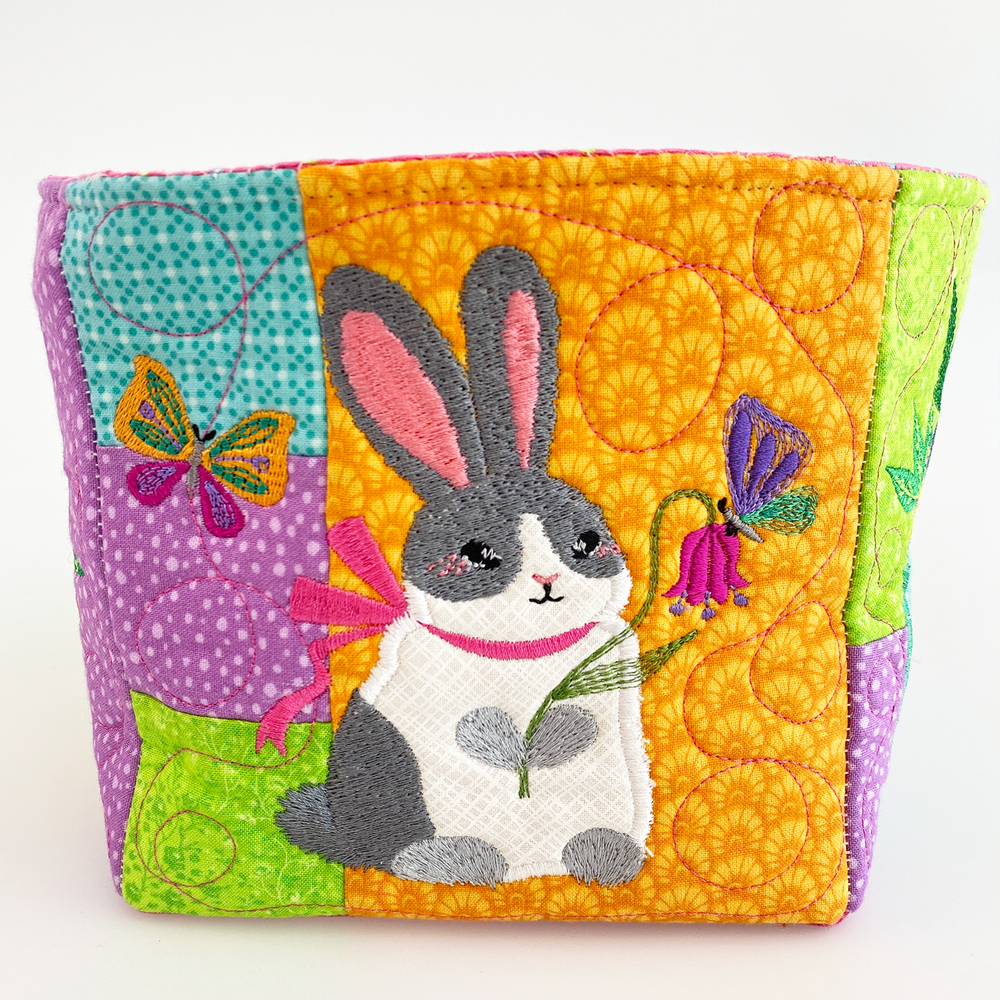 Machine Embroidery Design - Bunny Box 4x4 5x5 6x6 7x7 8x8