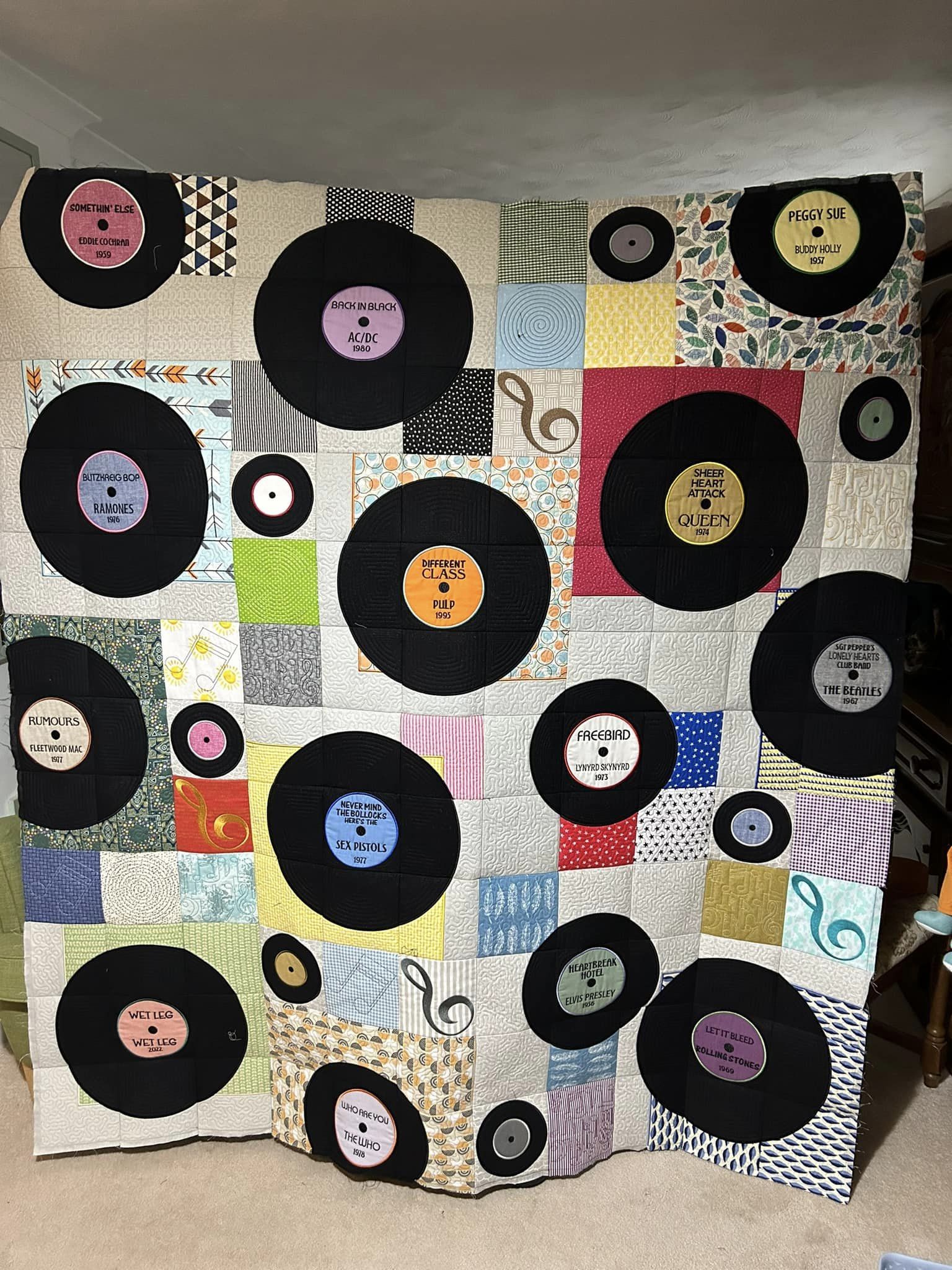 Embroidery Designs Brisbane - Music Quilt