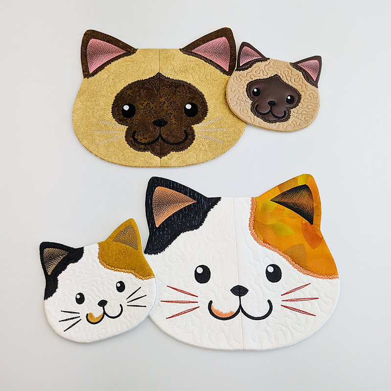 Cat Placemats ITH Design