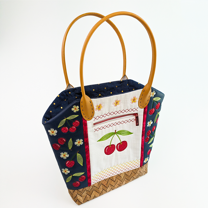 Cherry Bag 6x10 8x12 in the hoop machine embroidery design