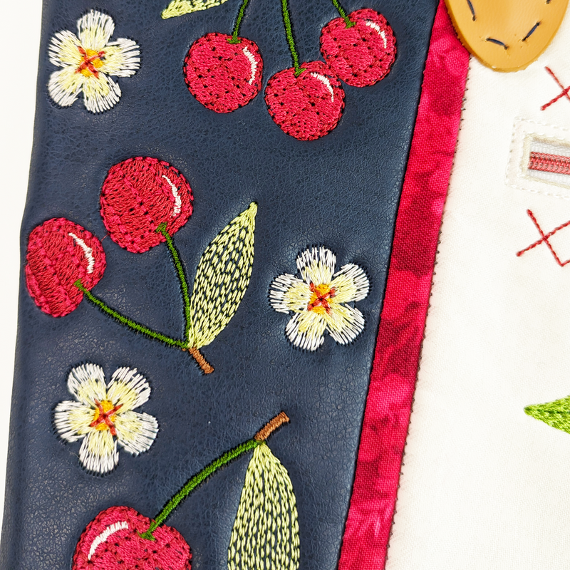 Cherry Bag 6x10 8x12 in the hoop machine embroidery design