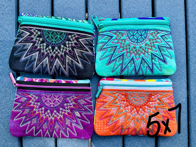 Woodstock Zipper Purse in the hoop machine embroidery design