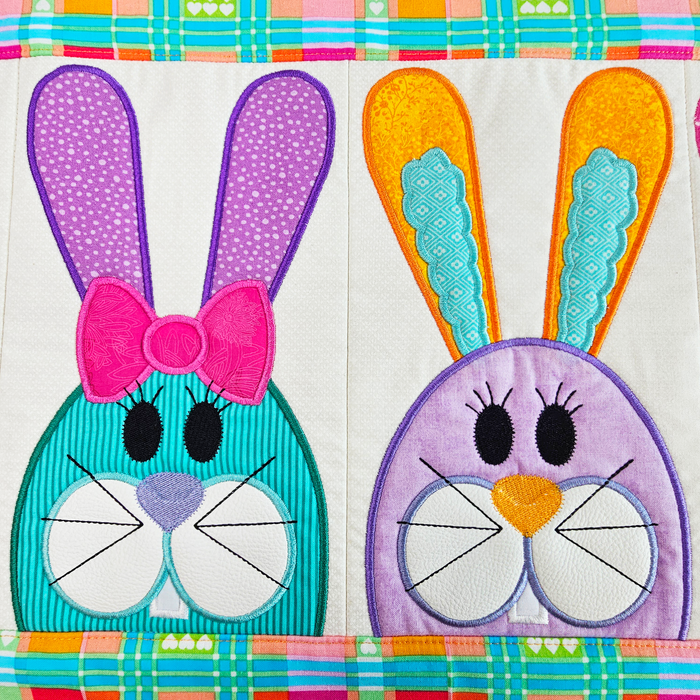 Machine Embroidery Designs - Easter Bunny Table Runner in the hoop