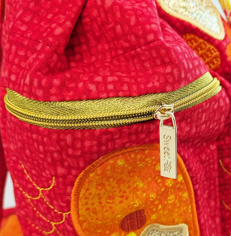 Ember the Dragon Backpack Machine Embroidery Design