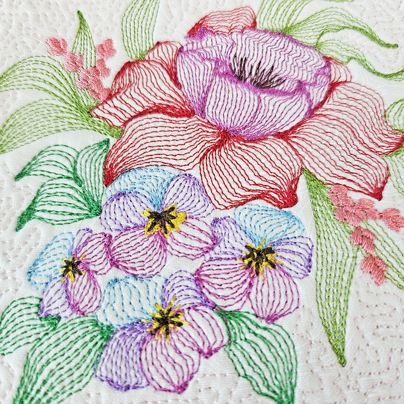 Embroidered Flowers 3 Embroidery Design