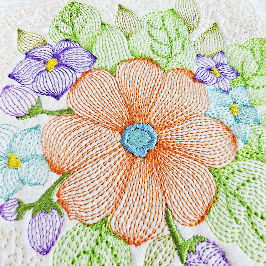 Embroidered Flowers 4 Embroidery Design
