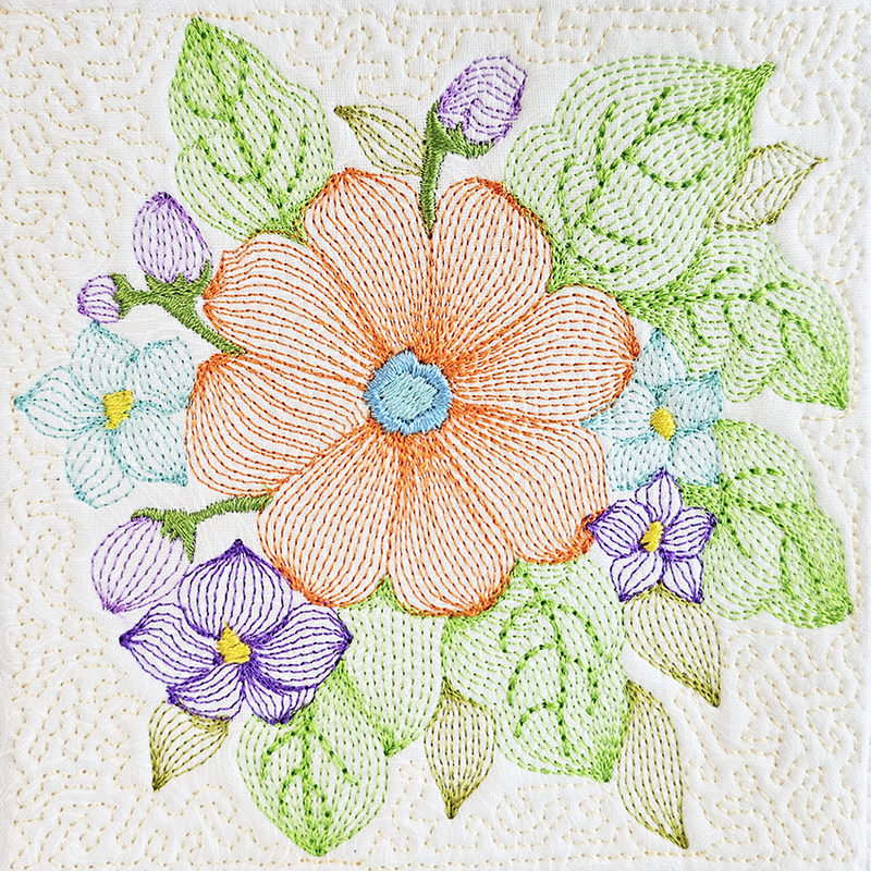 Embroidered Flowers 4 Embroidery Design