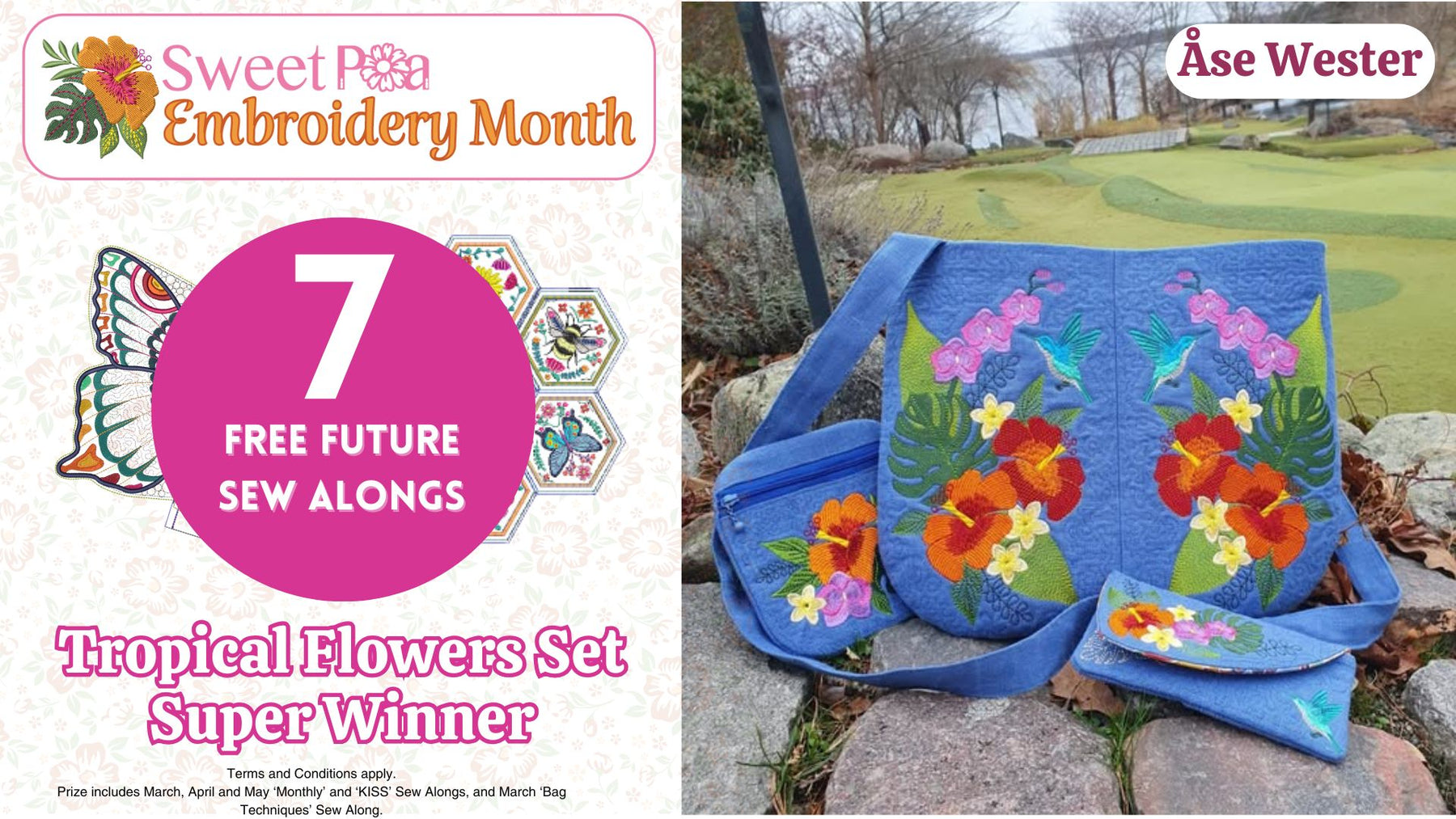 Sweet Pea's Embroidery Month and Free Sew Along