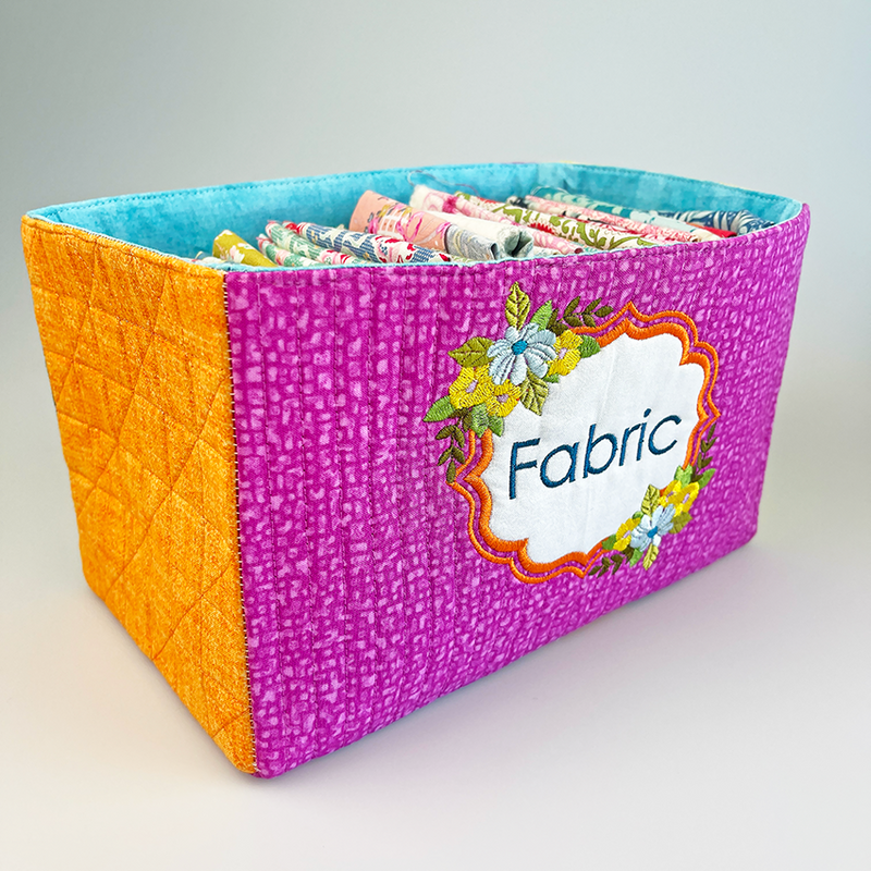 ITH Machine Embroidery Design - Thread Catcher Fabric Box