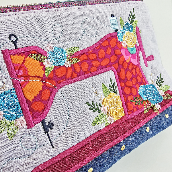 Floral Sewing Machine Purse