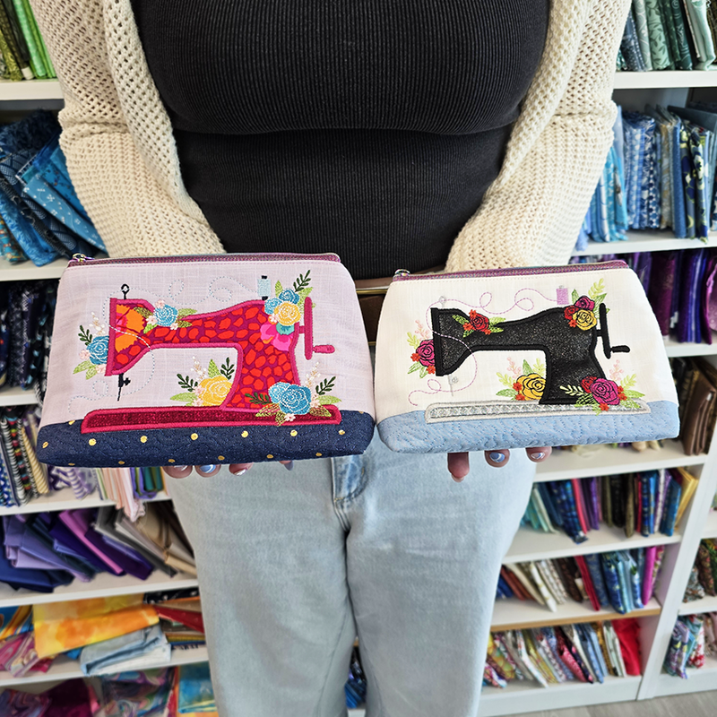 Floral Sewing Machine Purse