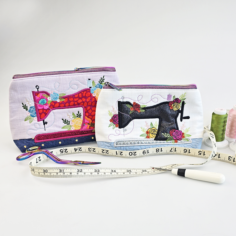 Floral Sewing Machine Purse