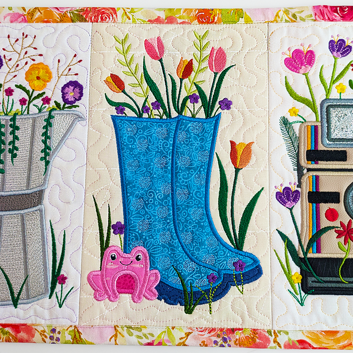 Floral Weekend ITH Table Runner Design