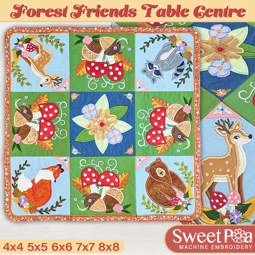 Forest Friends Table Centre ITH Design