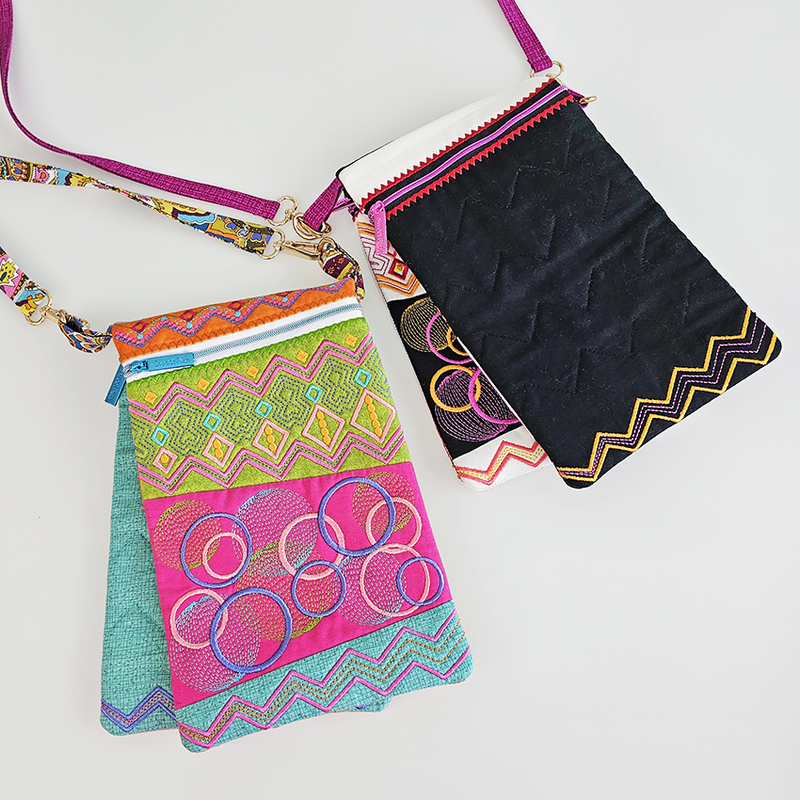 Four Way Boho Bag In The Hoop Machine Embroidery Design ITH