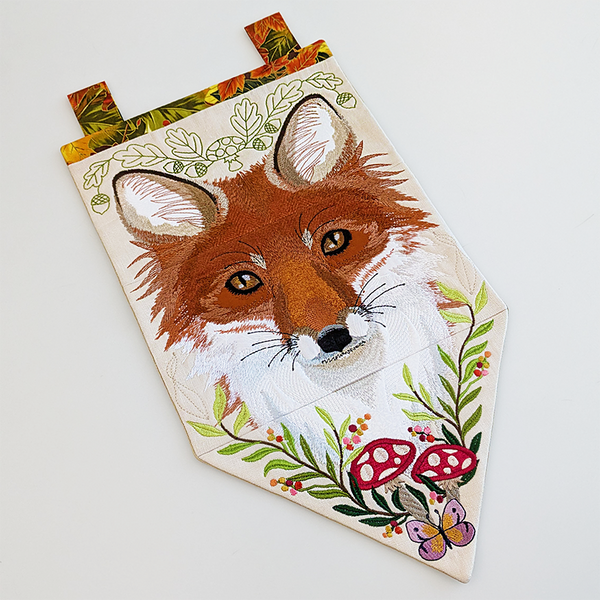 Fall Fox Hanger ITH Design