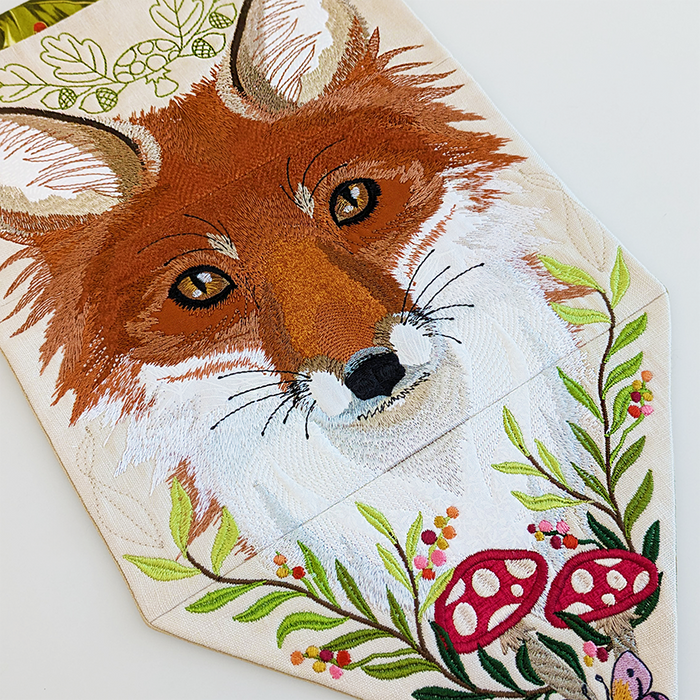 Fall Fox Hanger ITH Design