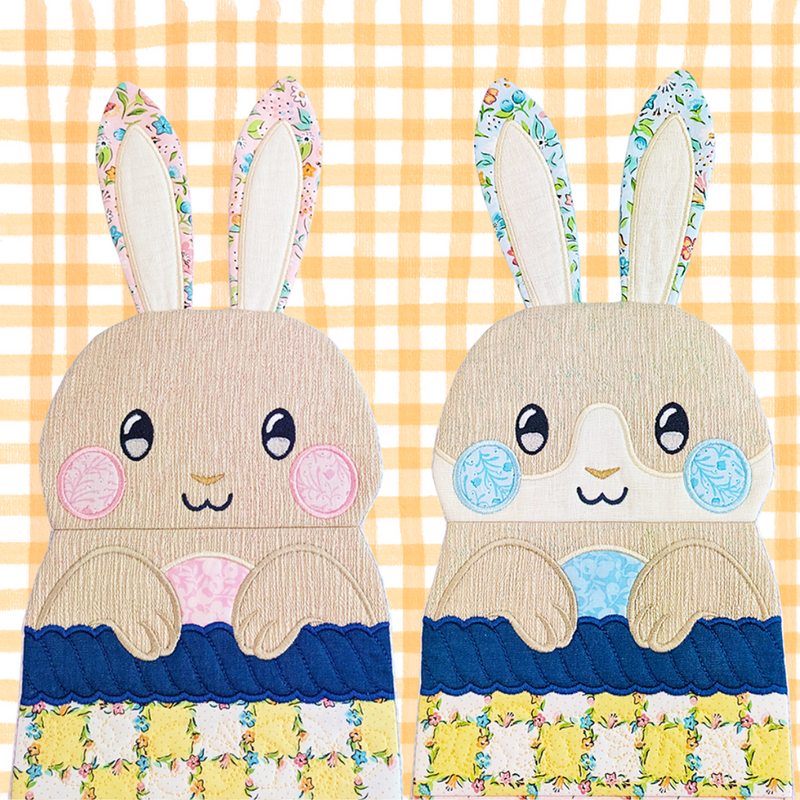 Spring Bunnies Runner ITH Design