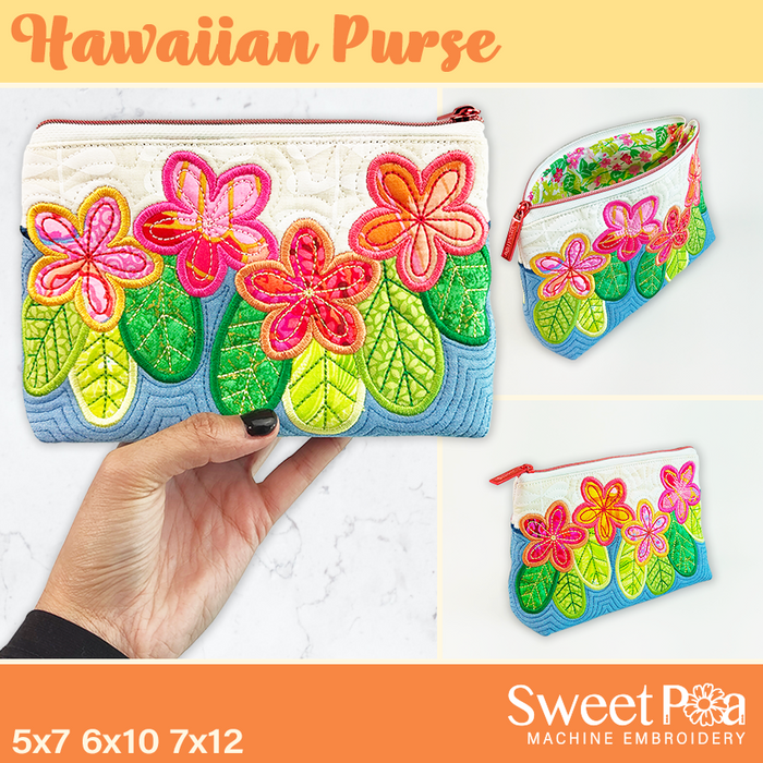 10th Anniversary Hawaiian Purse ITH Design