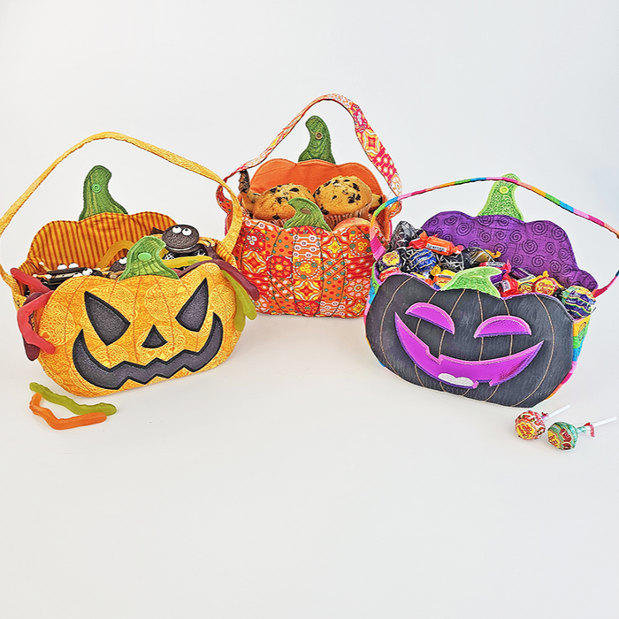 Jack-o-lantern Pumpkin Trick or Treat Basket