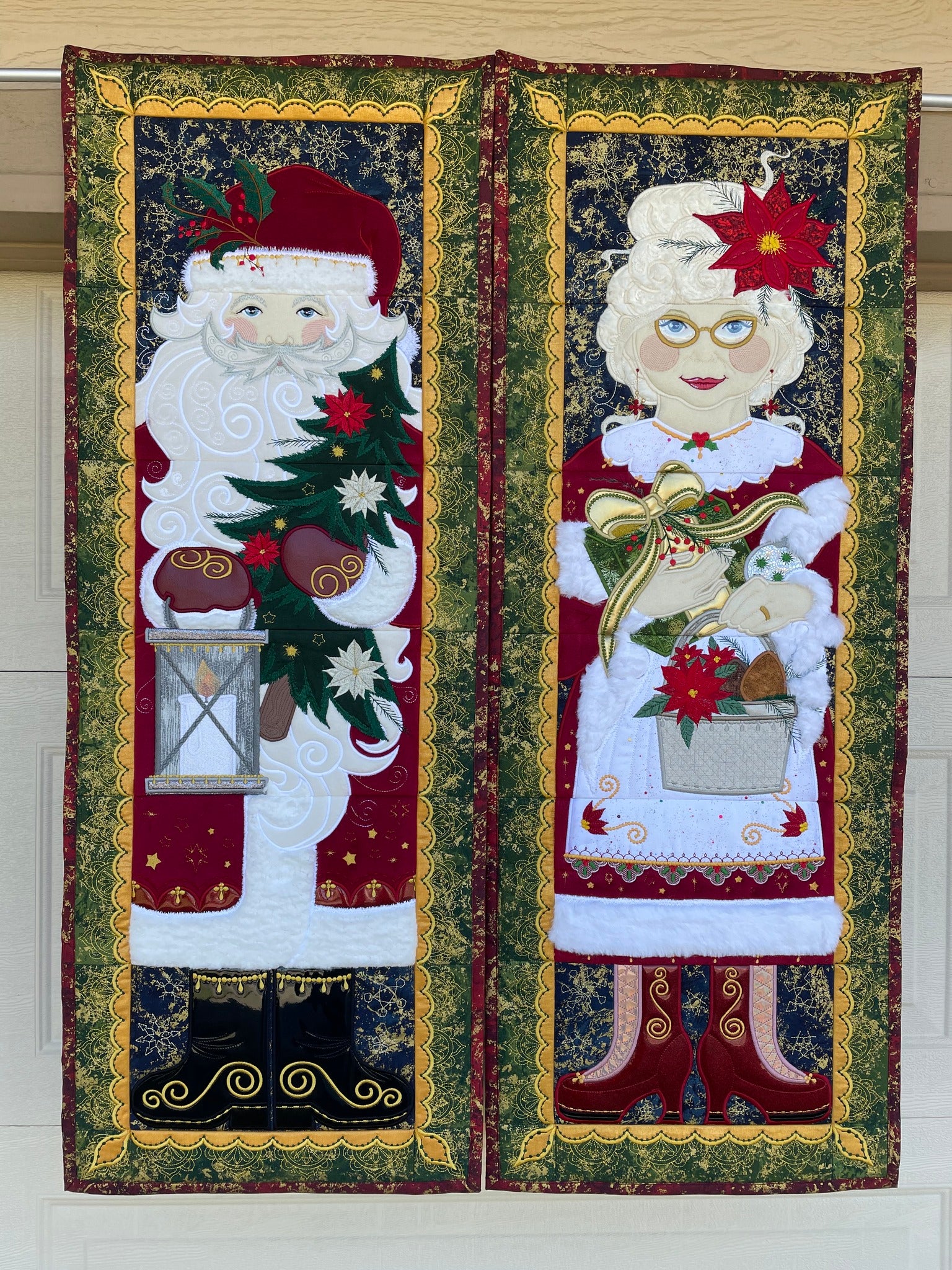 Mrs Christmas Hanger ITH Machine Embroidery Design