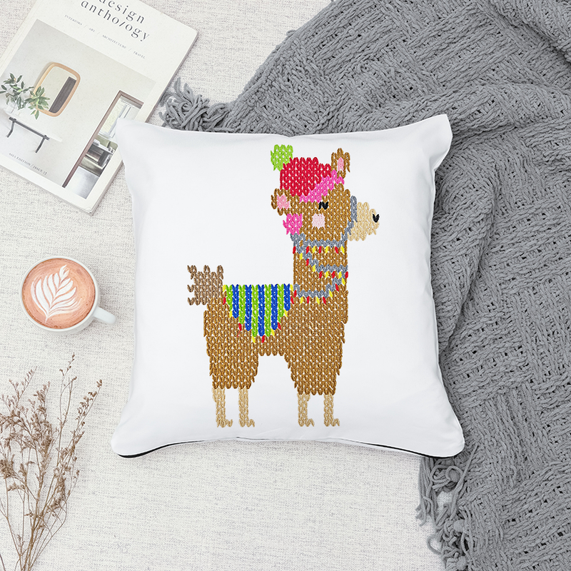 Knitted Llama Embroidery ITH Machine Embroidery Design