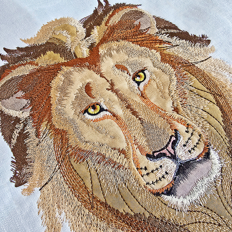 Lion Applique Embroidery Design