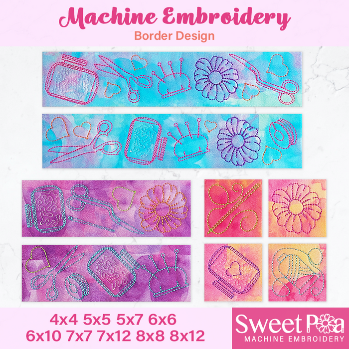 Machine Embroidery Borders Made ITH