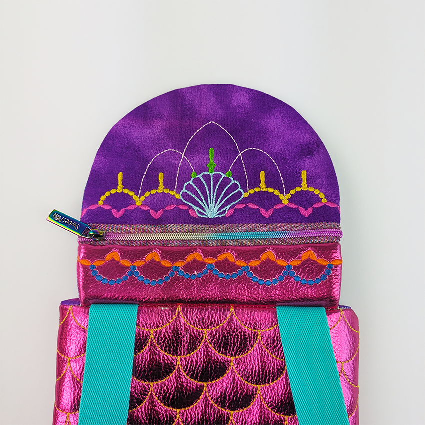 Mermaid Tail Backpack ITH Design 6x10 8x12 9.5x14
