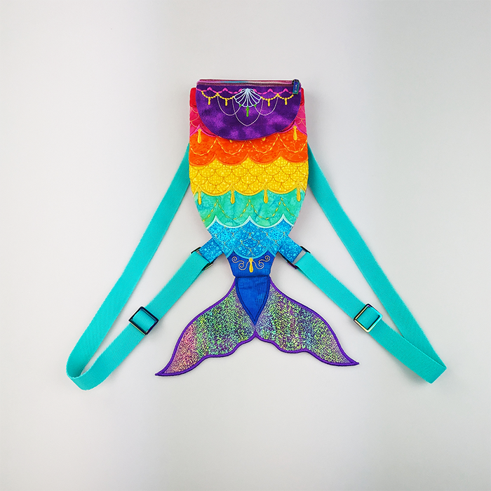 Mermaid Tail Backpack ITH Design