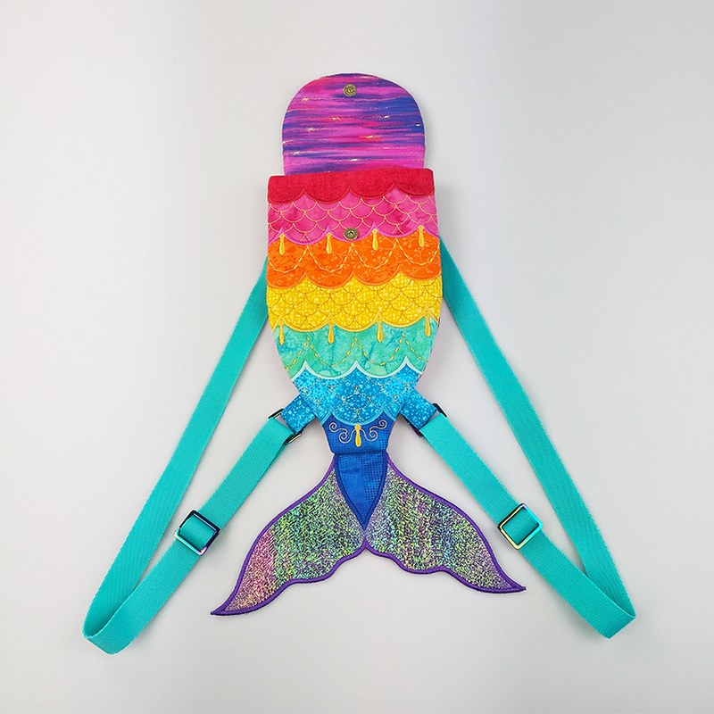 Mermaid Tail Backpack ITH Design