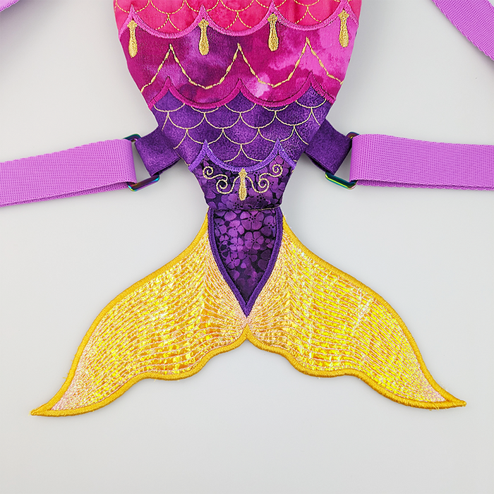 Mermaid Tail Backpack ITH Design 6x10 8x12 9.5x14