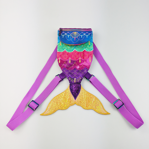 Mermaid Tail Backpack ITH Design 6x10 8x12 9.5x14