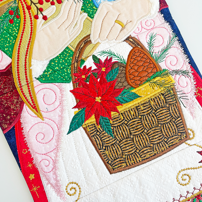 Mrs Christmas Hanger ITH Machine Embroidery Design