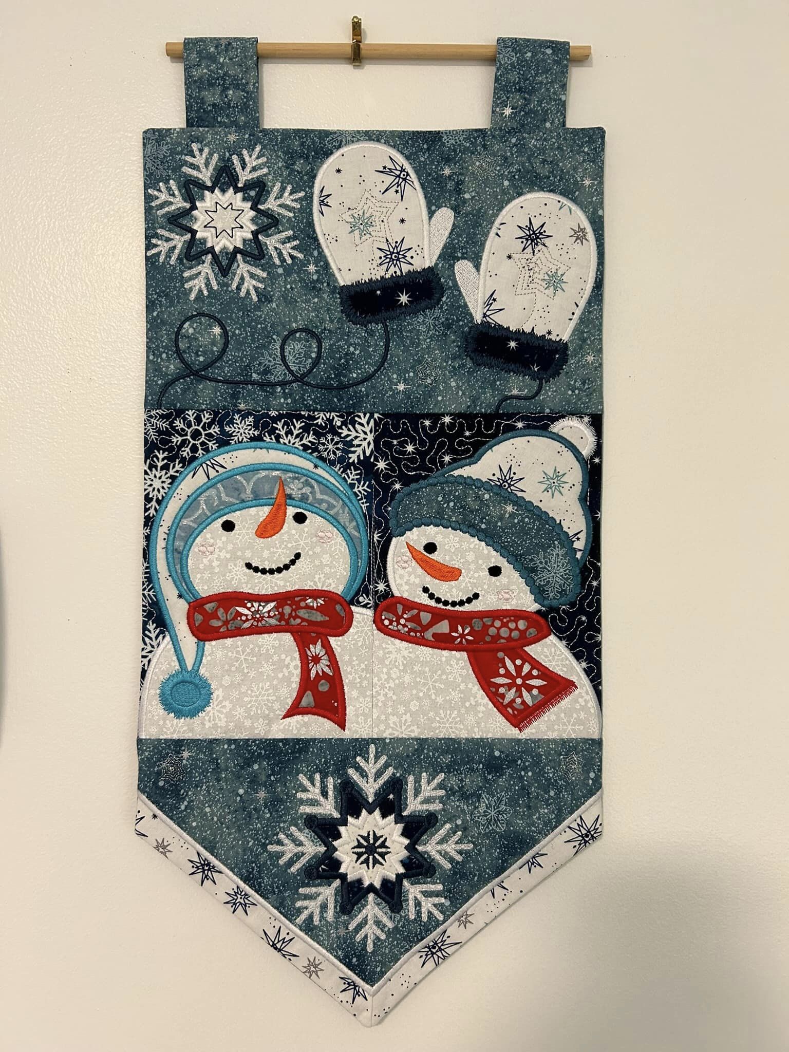 Welcome Winter Flag ITH Machine Embroidery Design