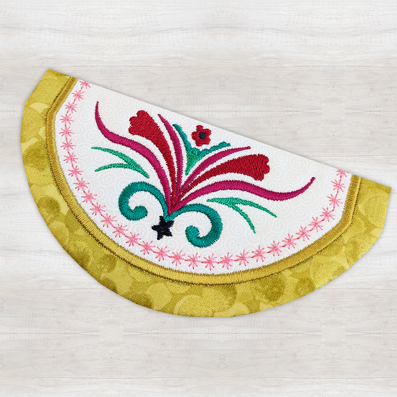 Ornamental Christmas Edge Add On Block ITH Design