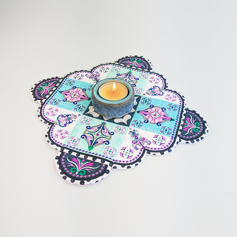Ornamental Christmas Edge Add On Block ITH Design