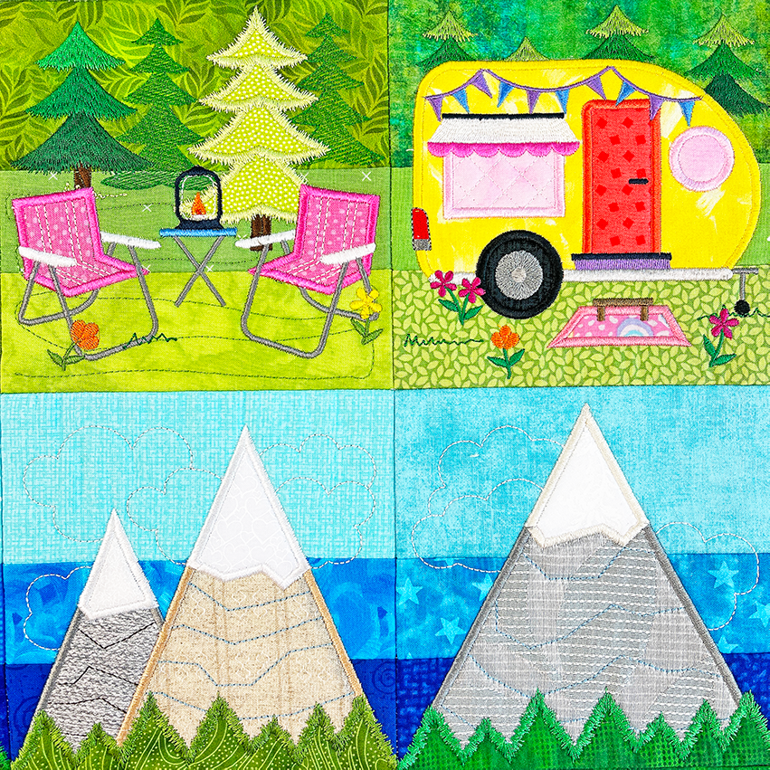 Peak Adventures Quilt 4x4 5x5 6x6 7x7 8x8